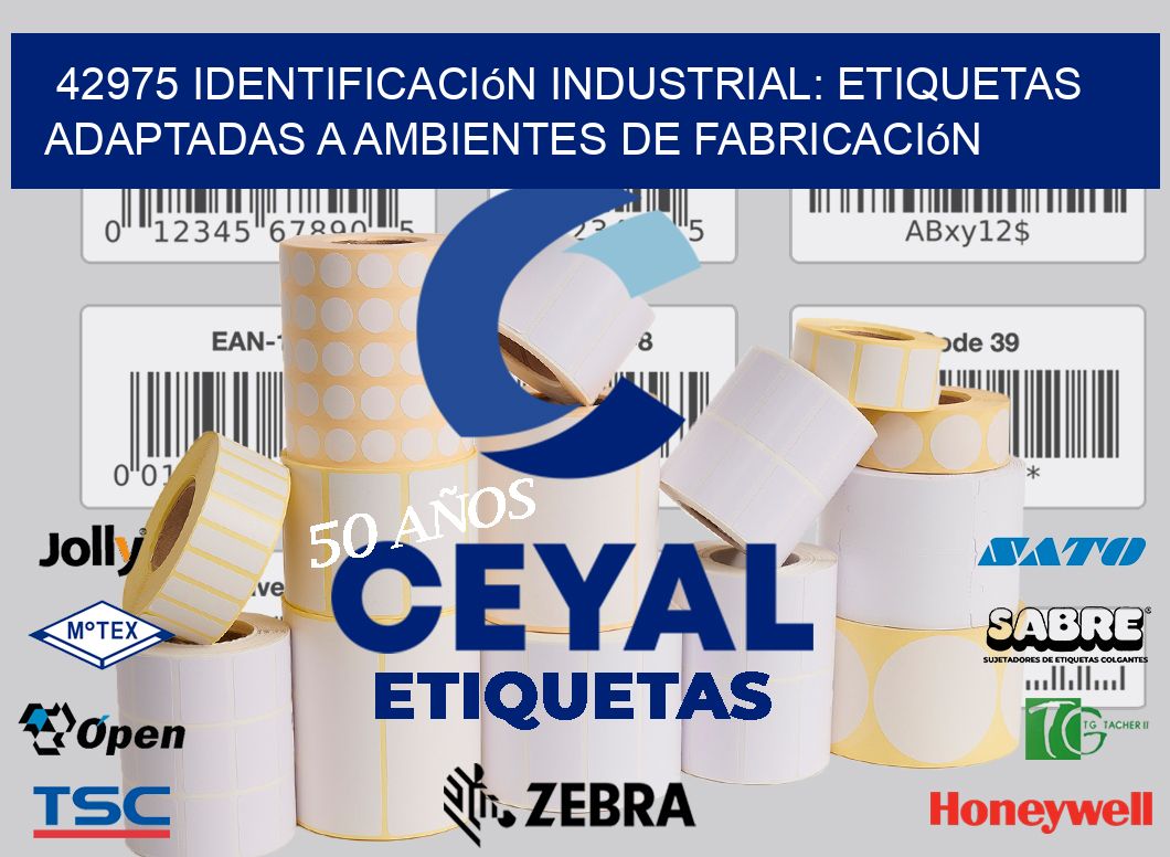 42975 Identificación Industrial: Etiquetas Adaptadas a Ambientes de ...